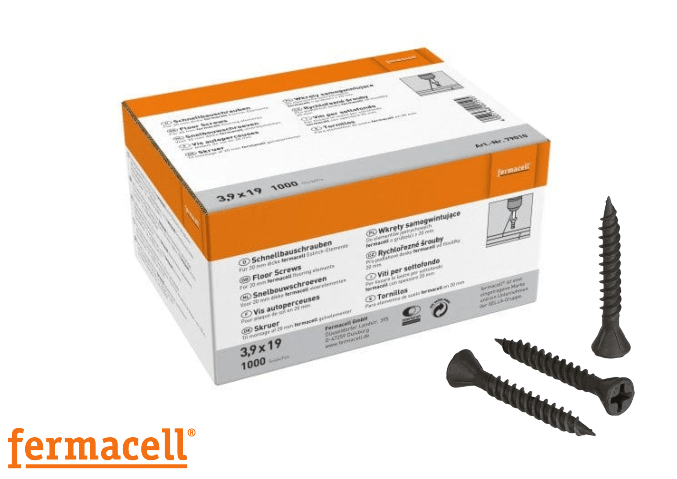 Fermacell® Floor Screws 3.9 x 19mm | screedsdirect.co.uk – Screeds Direct