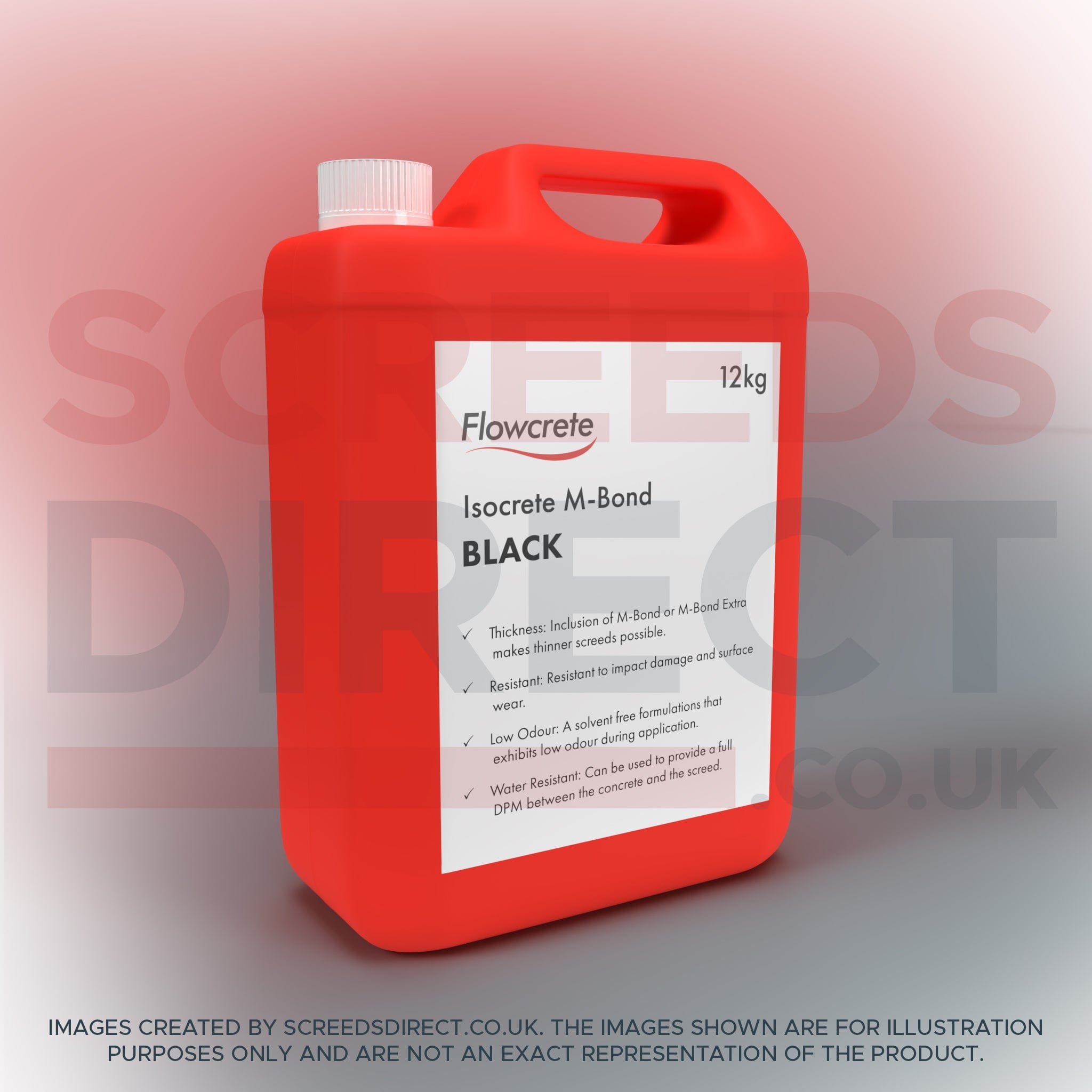 Flowcrete Isocrete M-Bond 12kg Black | screedsdirect.co.uk – Screeds Direct