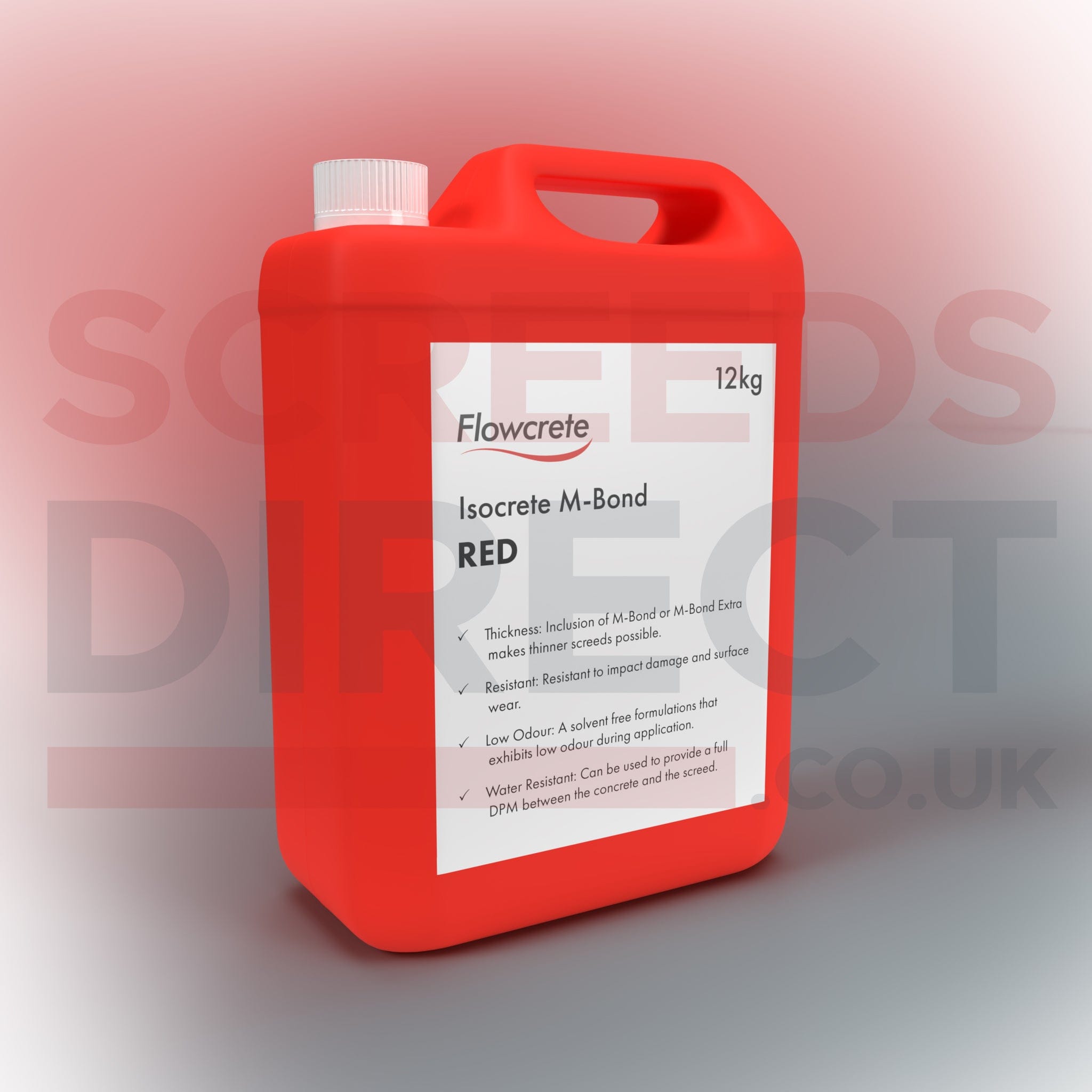 Flowcrete Isocrete M-Bond 12kg Red | screedsdirect.co.uk – Screeds Direct