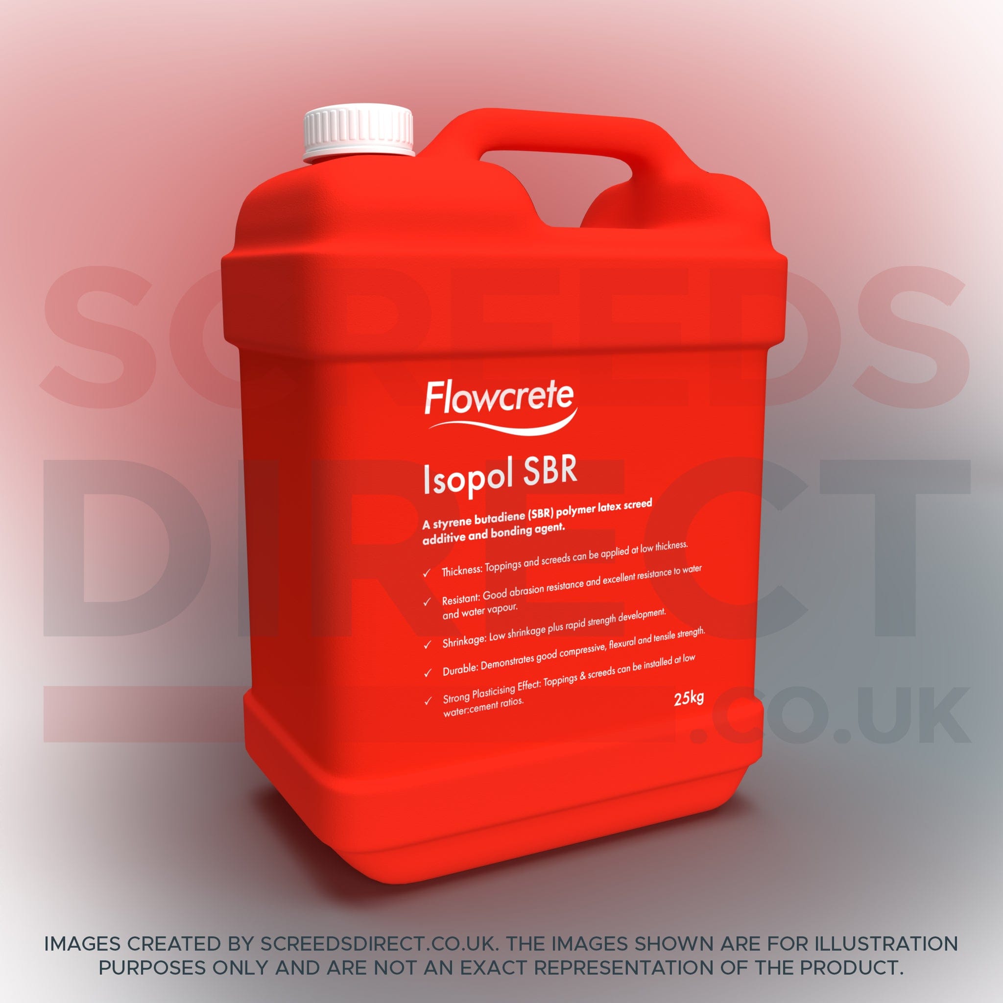 Flowcrete Isocrete Isopol SBR 25ltr | Screedsdirect.co.uk – Screeds Direct